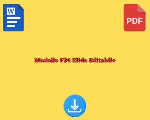 Modello F24 Elide Editabile