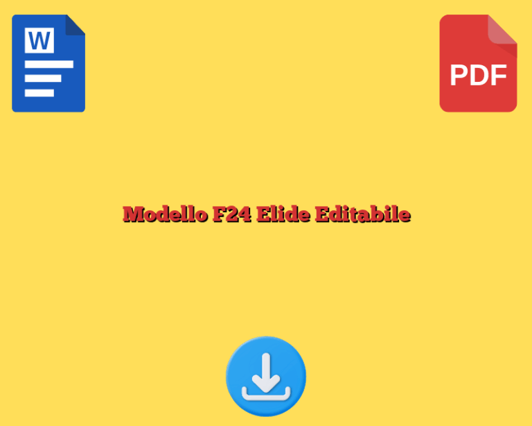 Modello F24 Elide Editabile